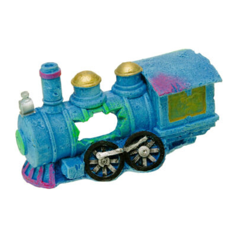 Blue Ribbon Exotic Environments Steam Engine Locomotive Aquarium Ornam ...