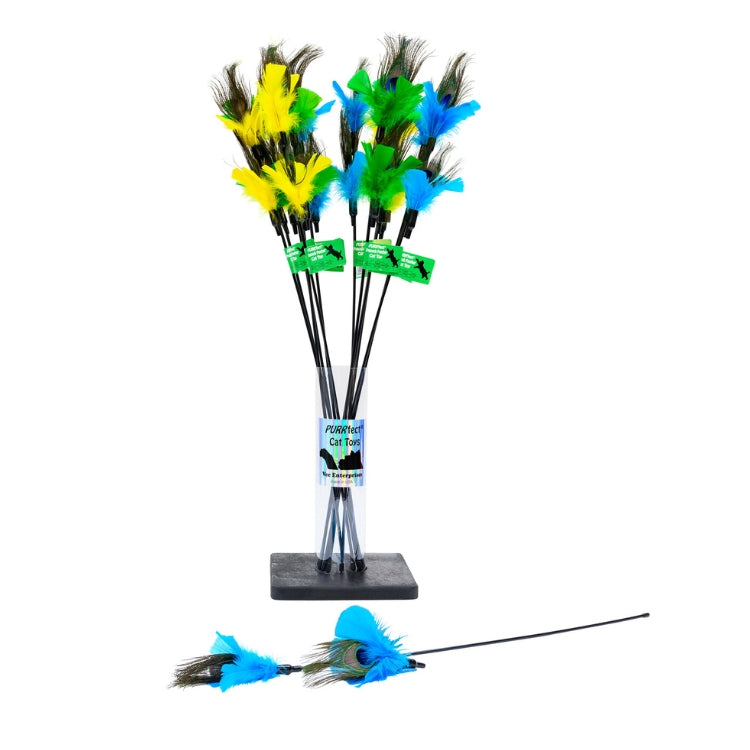 PURRfect Peacock Feather Teaser Wand Cat Toy – Pet Paradise - Harvard