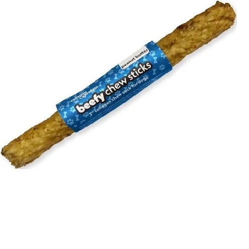 Frankly Beefy Chew Sticks Peanut Butter 7" – Pet Paradise - Harvard