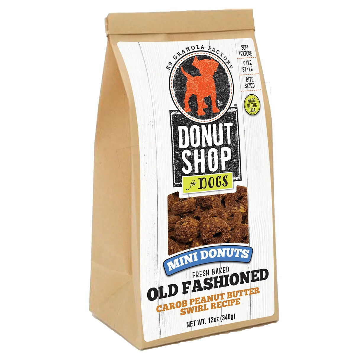 K9 Granola Factory Old Fashioned Mini Donuts Carob Peanut Butter Swirl ...