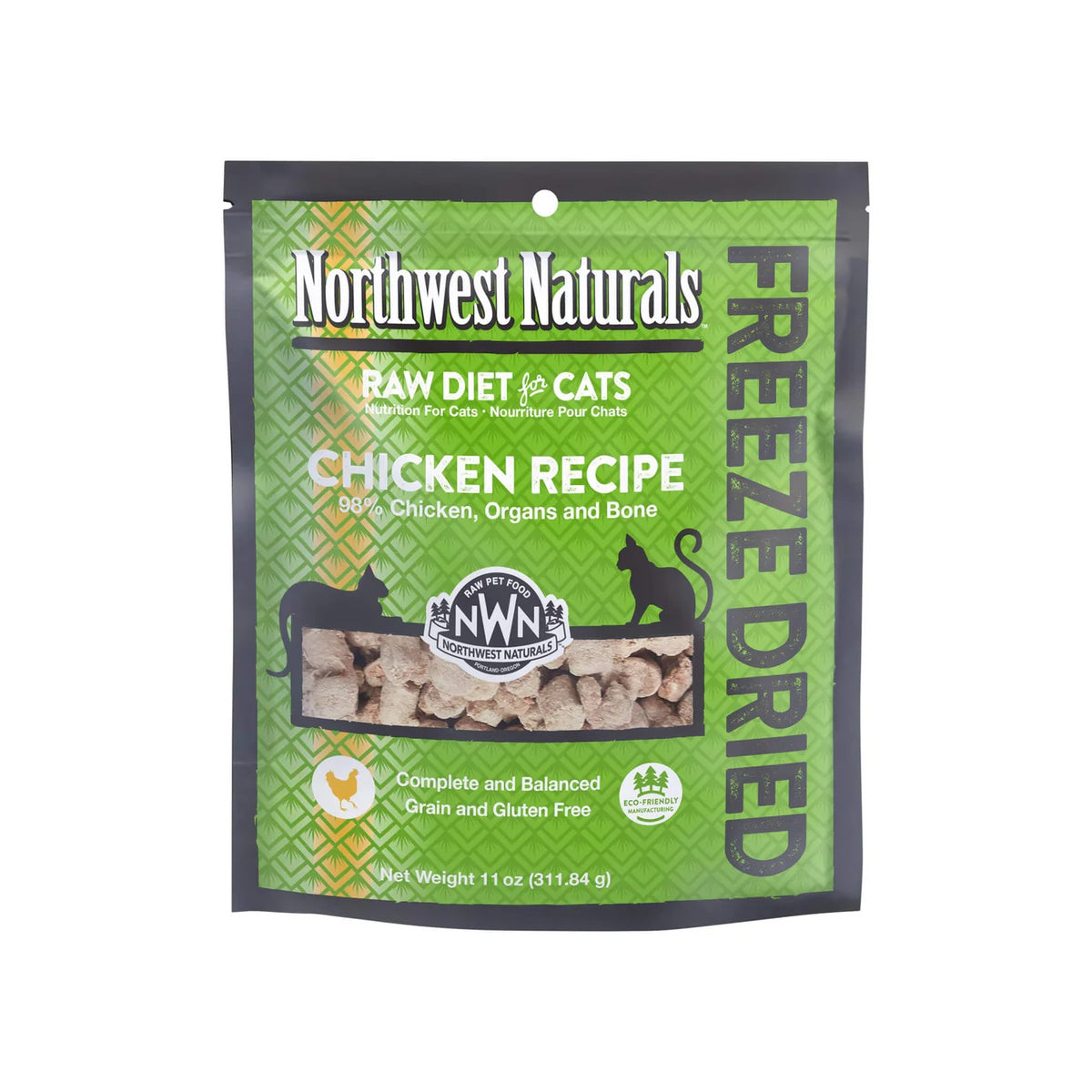 Northwest Naturals Freeze Dried Chicken Recipe for Cats 11 oz – Pet ...