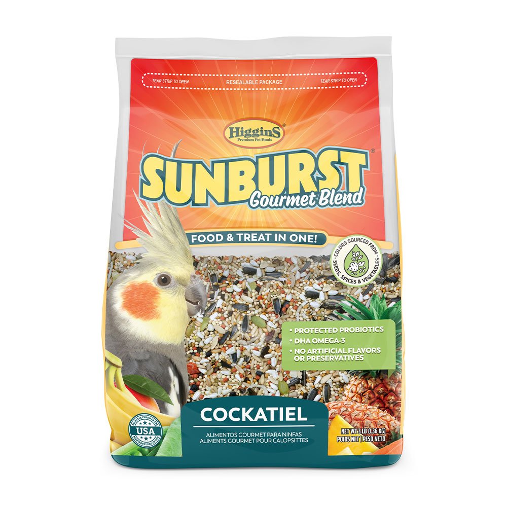 Higgins Sunburst Gourmet Blend Cockatiel – Pet Paradise - Harvard